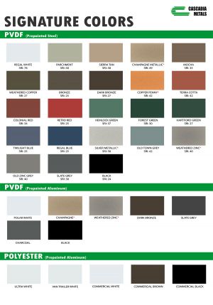 Metal Siding Colour Charts | Klassen Building Supplies